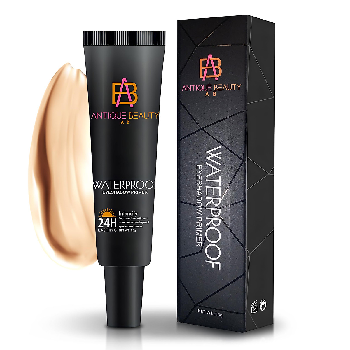 Antique Beauty Eyeshadow Primer, 24- Hour Long Lasting, Smudge Proof, Waterproof, Eye Base Make Up, Suitable For All Skin Tones / 1 Count, 15 g /