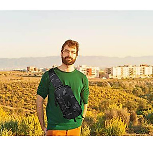 LarKoo Sling Backpack Chest bag - Tactical Chest Pistol Bag Shoulder Bags Crossbody Sling Backpack Holster Bag for Concealed Carry Fanny Pack