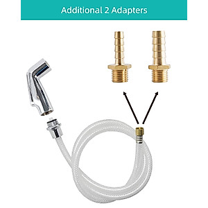 Hygie Rinse Kitchen Sink Side Sprayer with Quick Side Connector Compatible with Moen Faucet Sprayer Replacement, Kitchen Sink Faucet Sprayer Attachment with Water Hose/Holder, Chrome