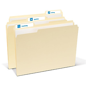 Office Depot White Permanent Inkjet/Laser File Folder Labels, 2/3in. x 3 7/16in., White, Pack of 750, 505-0004-0011