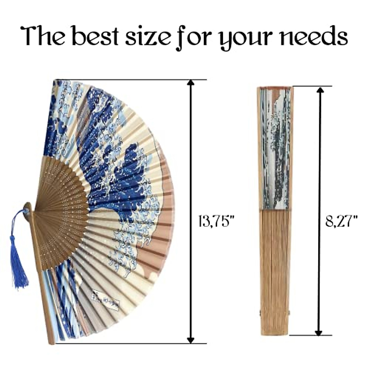 YARRD Folding Fan Hand Fans for Women Wooden Folding Fan Bamboo Gan Hand Fans for Women Foldable Paper Fans Hand Fan Foldable Silk Fans for Weddings Folding Fans Chinese Fans Japanese Fans for Home