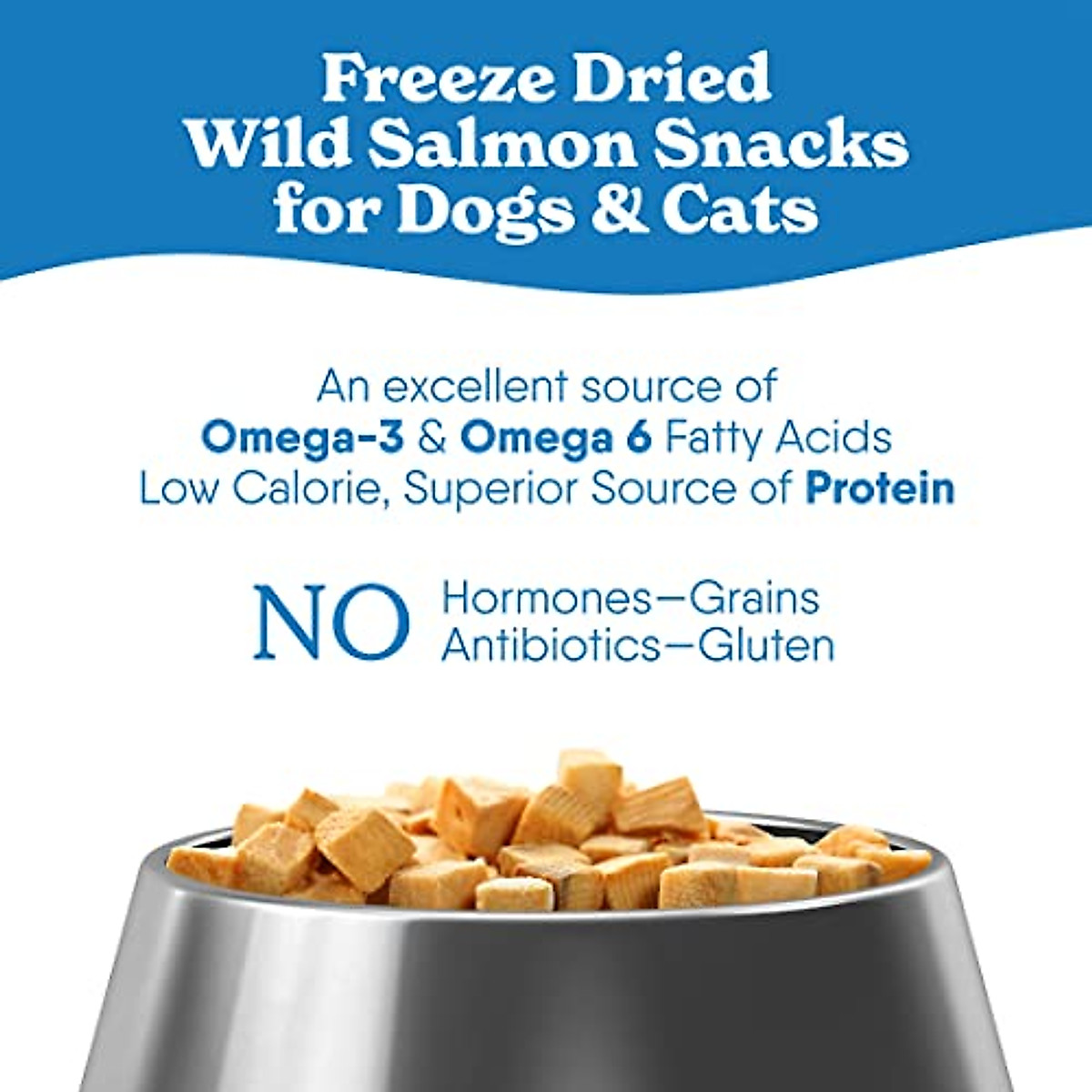Fat-Cat Fish - Organic Crunchy Treats for Pets - Freeze-Dried 100% Raw Wild Salmon Dog and Cat Treats - Natural Healthy Low Calorie Snacks w/Protein Omega 3&6 - Made in USA - Pack of 3 (1.25 oz x 3)