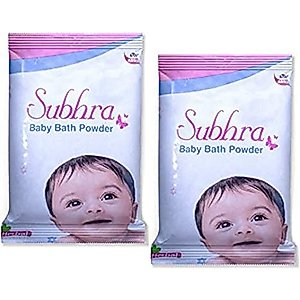 M.P.Aswini Subhra Herbal Baby Bath Powder 200 grams - pack of 2