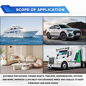 25 PCS Trailer Frame Wire Clips, Replacement Parts Accessories for Automotive Wires Management, Cable Organization for for Boat Trailer, Stainless Steel Trailer Wiring Clips