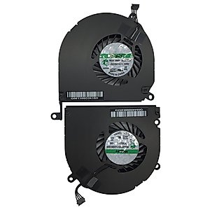 Left and Right Side CPU Cooling Fan Assembly for Apple MacBook Pro 15" A1286 (2008, 2009, 2010, 2011, 2012)