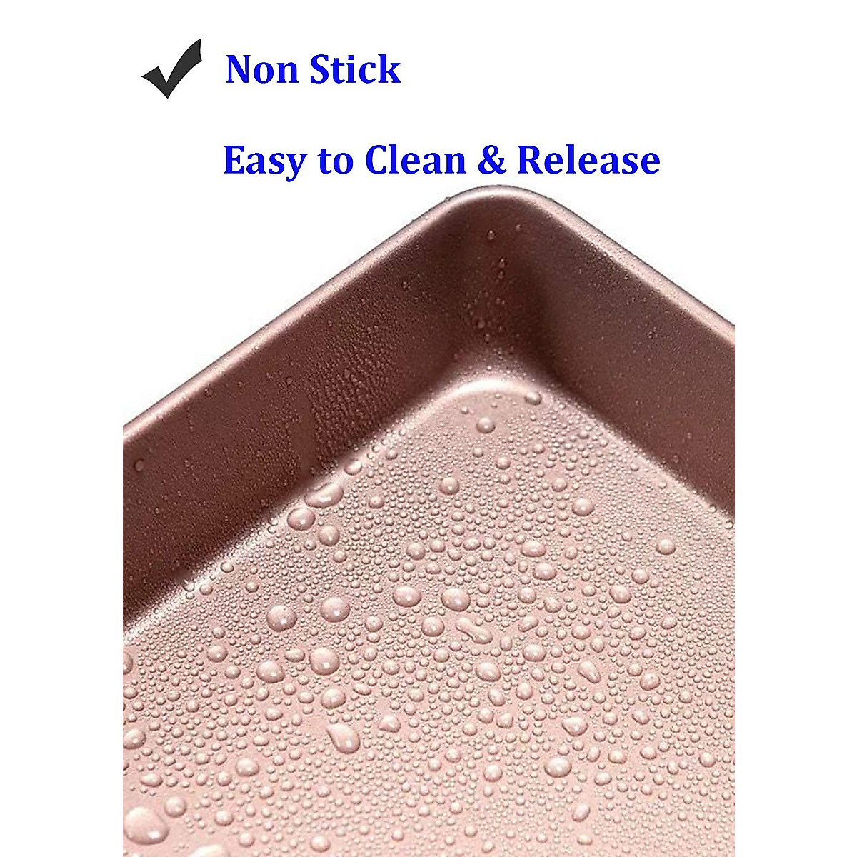 HYTK Small Cookie Cake Brownie Baking Sheet Pan Set 11 X 9 Inch Toaster Oven Replacement Tray Bakeware Nonstick 2X Thicken High Carbon Steel BPA Free