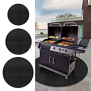 Yuhoo Round Fire Pit Mat, 40 inch Patio Fireproof Mat, Fireproof Pad Heat Deflector BBQ Floor Protective Mat, Reusable Deck Protector for Wood Burning&Gas Fire Pit Pad, BBQ Smoker(Size:40inch)