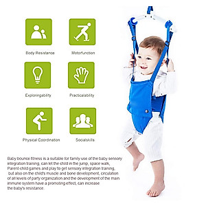 Creative Baby Door Jumper Set - Adjustable Toddler Baby Bouncer Baby Toys Baby Walker Swing (Pink)