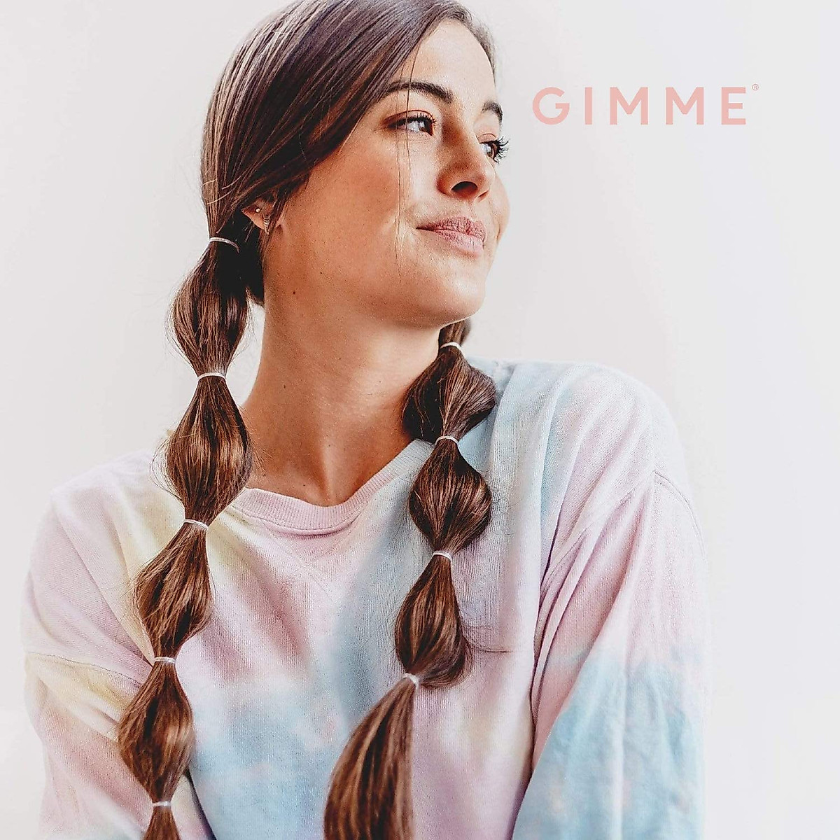 Gimme Beauty - Elastic Stacks - Clear Elastic Hair Ties - Non-Slip Rubber Bands & Braid Accessories - No Tearing, Ripping + Easy for Travel - Clear (320 Count)