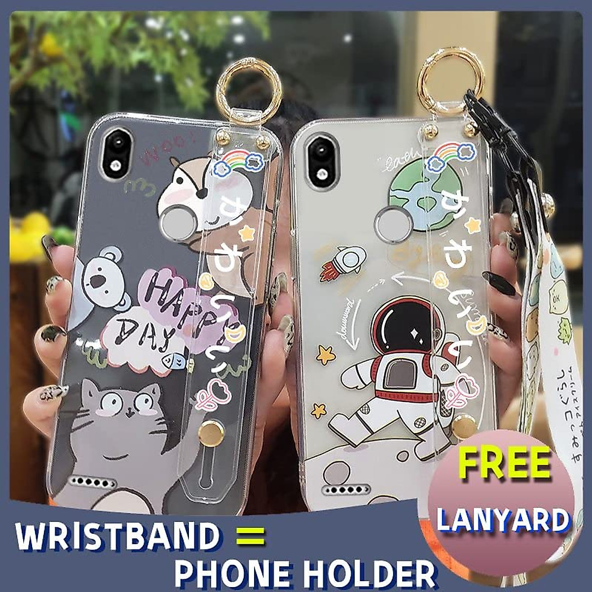 Fashion Design for Woman Lulumi Phone Case for Infinix Smart 2 X5515, Original Cover Durable Dirt-Resistant Back Cover for Men Luxury for Girls Glitter Soft Case Astronaut Cartoon New, 5