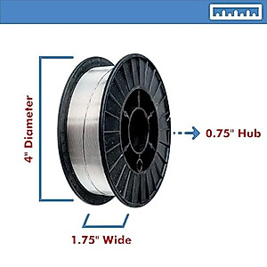 PGN Flux Core MIG Wire - E71T-11-0.035 Inch, 2 Pound Spool - Gasless Mild Steel MIG Welding Wire with Low Splatter - For All Position Arc Welding and Outdoor Use