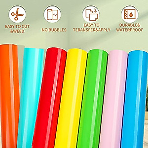 IModeur White Permanent Vinyl - 12" x 10 FT Glossy White Adhesive Vinyl Roll for Cricut, Adhesive Craft Vinyl Bundle, Vinyl Roll for Cup Decor, Party Decoration, Sticker