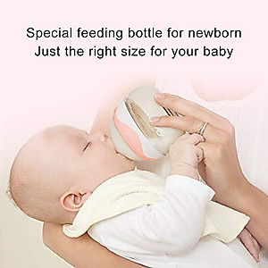 Baby Bottles for Newborn Baby PPSU Anti Colic Infant Bottles Wide Neck Breast-Like Nipple Slow Flow Breastfeeding Toddler Bottles-2pack (2.5 oz/pc, Pink)