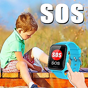 PTHTECHUS Kids Educational Smartwatch with SOS Call Games Music MP3 Flashlight Alarm 1.54-in Color Touchscreen Pedometer Watch is a Gift for Boys Girls Instead of Mobile Phone