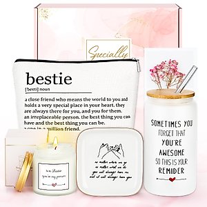 Best Friend Birthday Gifts for Women, Gifts for Best Friend Woman Unique Friendship Gifts for Women Bestie Gifts Birthday Gift Basket for Friends Female Soul Sister BFF