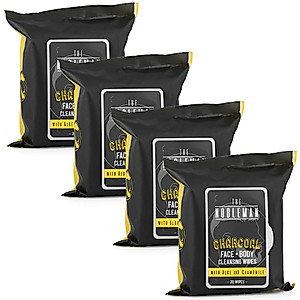 Men's Charcoal Face + Body Cleansing Wipes - 4 Pack (120ct)