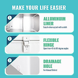 Deep Freezer with Electronic Control Freestanding Freezers with 2Removable Stainless Steel Basket Mini Freezer Top Open Door Compact Freezer Ideal for Office Basement Kitchen WHITE