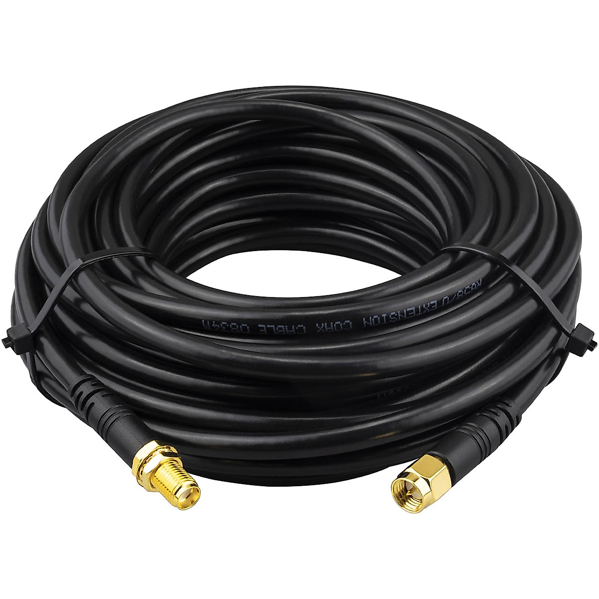 BOOBRIE SMA Cable Extension 32.8Ft Molded RG58/U SMA Male to SMA Female Cable SMA WiFi Antenna Extension Cable 50ohm SMA Coaxial Pigtail for 3G 4G LTE Low Loss WiFi Wireless LAN Router GPS(Not for TV)