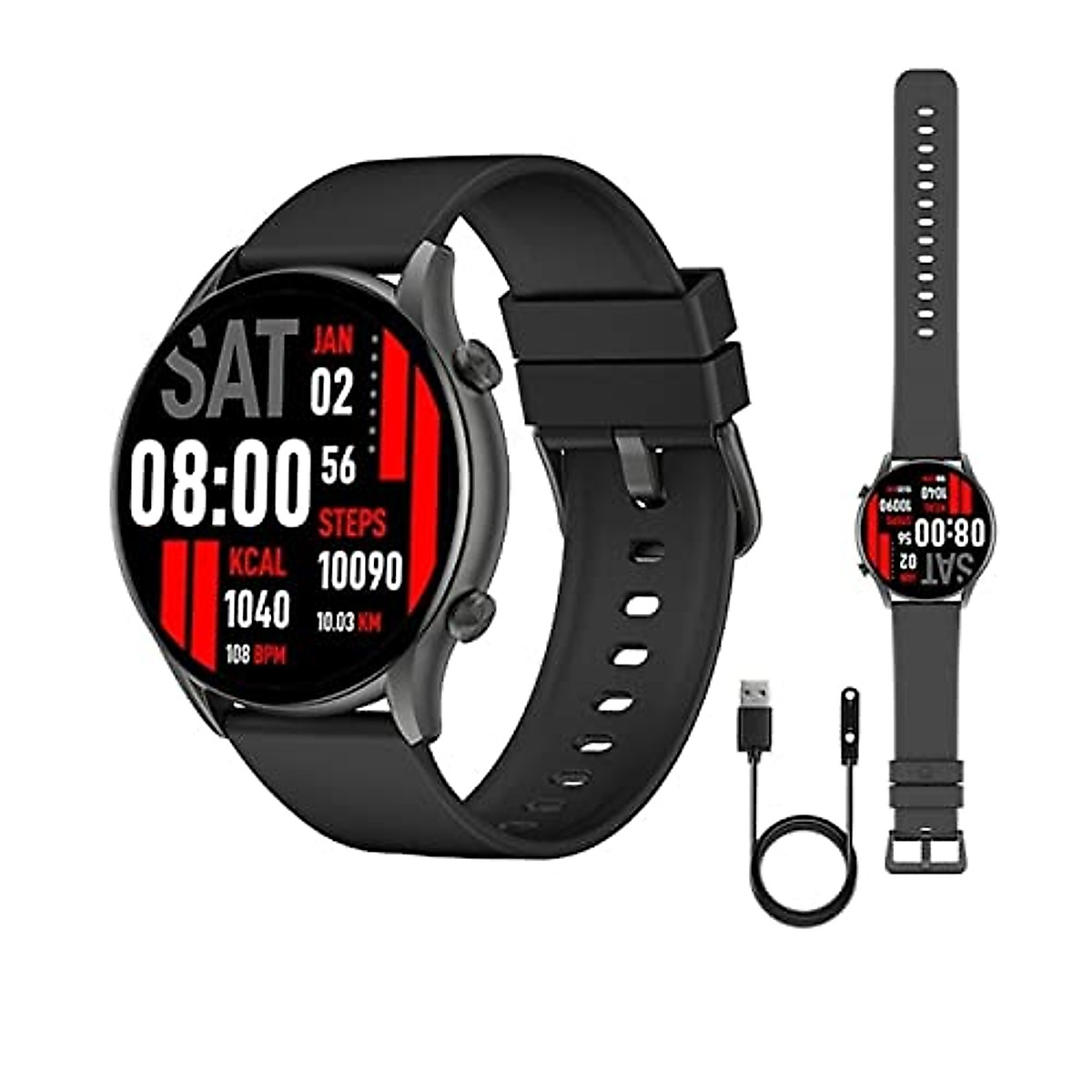 DIPIUS Smart Wearable Device Smart Talking Watch KR™ Men's and Women's Sports Music Smartwatch 1.32 Inch 280mAh Blood Oxygen Heart Rate Tracker Watch smartwatch