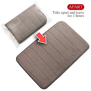 RED，Memory Foam Bath Mat Large Size 24 by 16 Inches, Comfortable, Soft, Maximum Absorbent, Non-Slip, Thick, Easier to Dry for Bathroom Floor Rug,