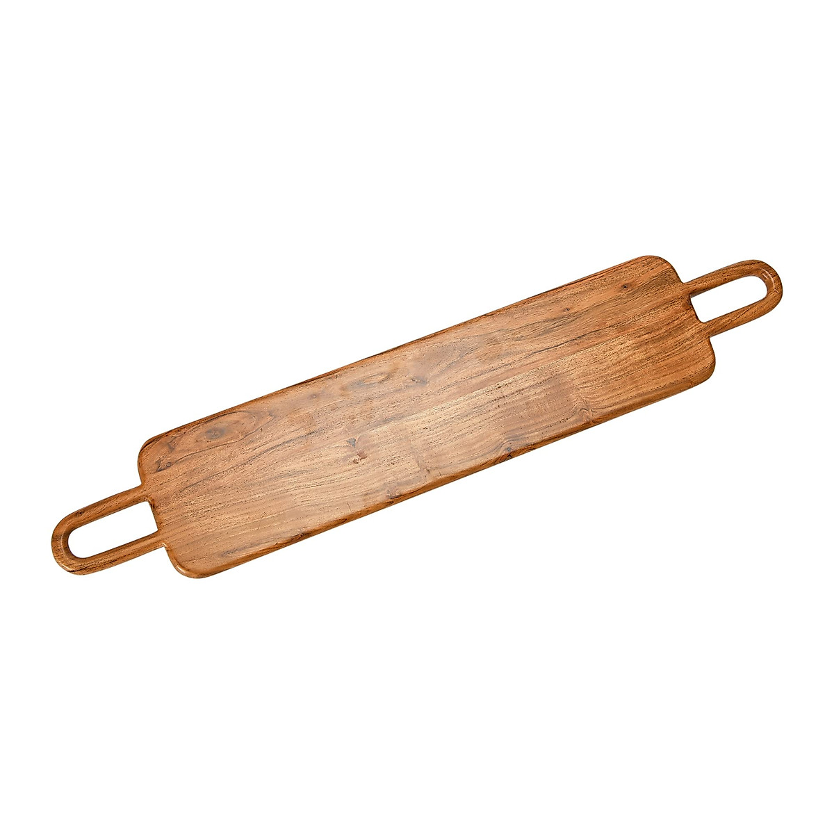 Creative Co-Op Acacia Wood Cheese/ Serving Board w 2 Handles