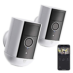 Geeni Freebird Wireless Indoor/Outdoor Security Camera, Rechargeable Battery-Powered, 1080P, Night Vision/Waterproof, Motion Detection, 2-Way Audio, Works with Alexa (Pack of 2)