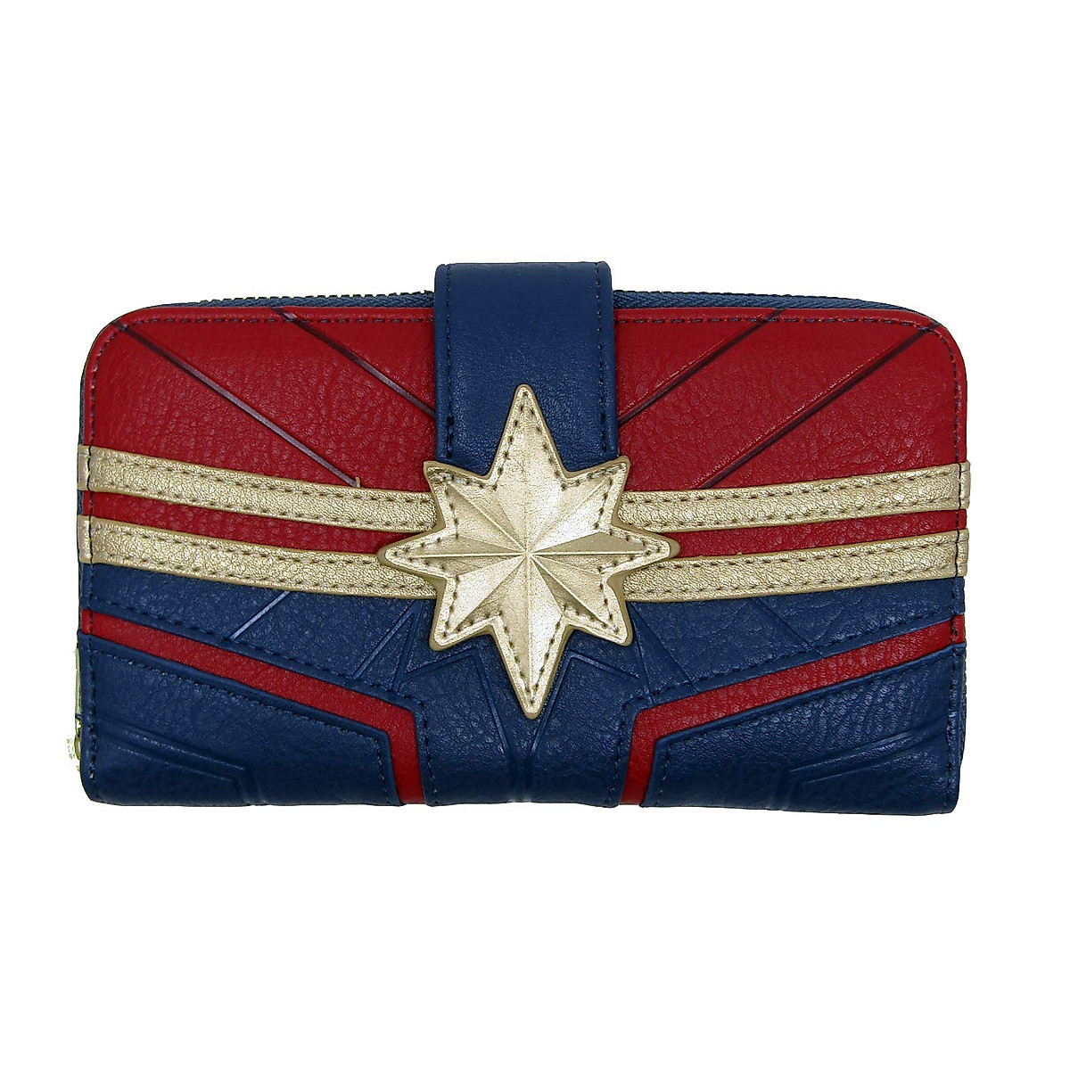 Loungefly x Captain Marvel Debossed Suit Wallet (Multicolored, One Size)