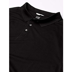 Cutter & Buck Men's Big and Tall Big & Tall 35+UPF, Long Sleeve Advantage Polo Shirt, Black, 4XB