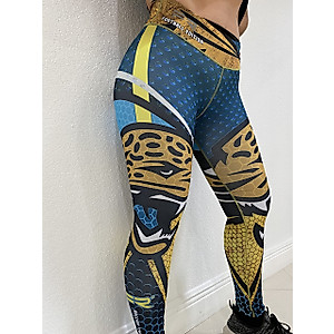 FP Football Leggings for Women Teens, Unisex Leggings, Fiber Colombia Leggings Fitness Workout Running Printed Pants JV Jaguars