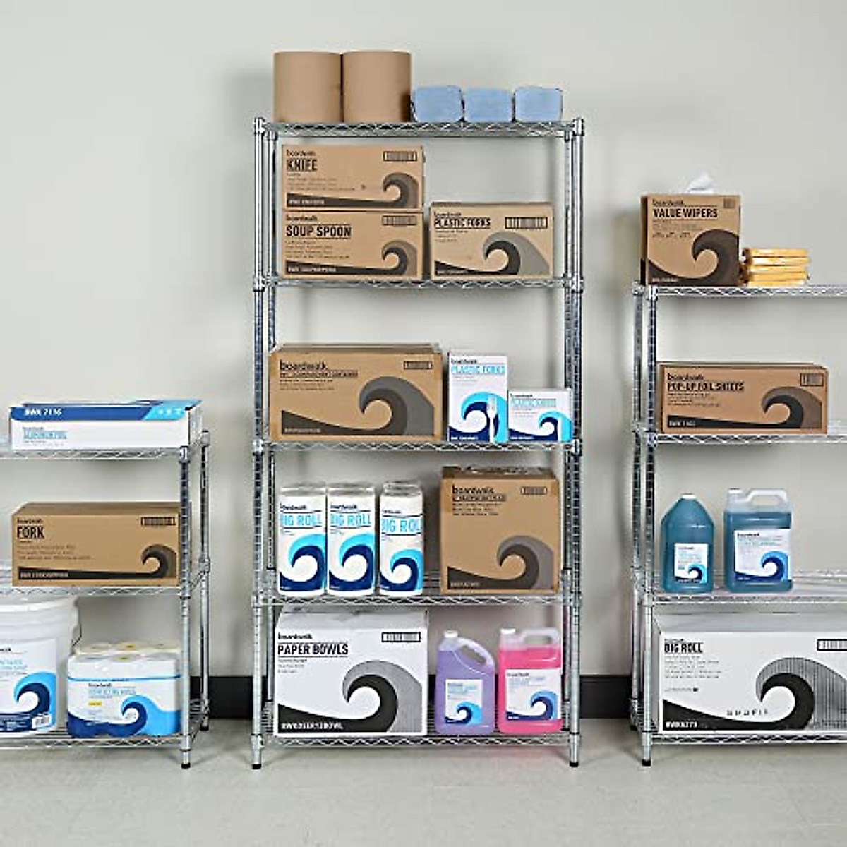 Alera ALESW853614SR Residential Wire Shelving Five-Shelf 36w x 14d x 72h Silver