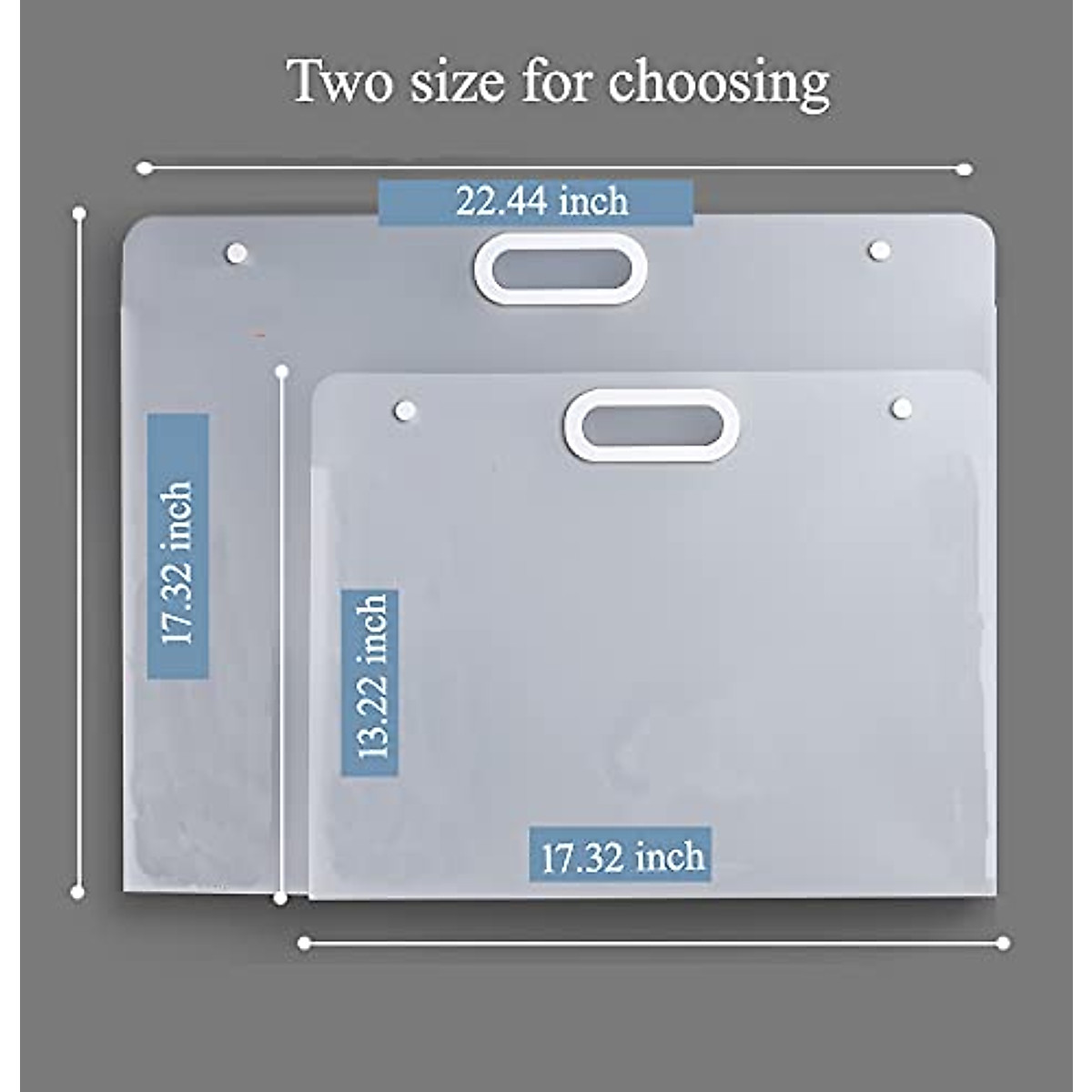 Sohynca Plastic Art Portfolio, Large Art Portfolio with Handles,Waterproof Portfolio Folder for Artwork, Arts Storage Case for Drawing Sketch Photography Poster (17.32 x 13.22 inch)
