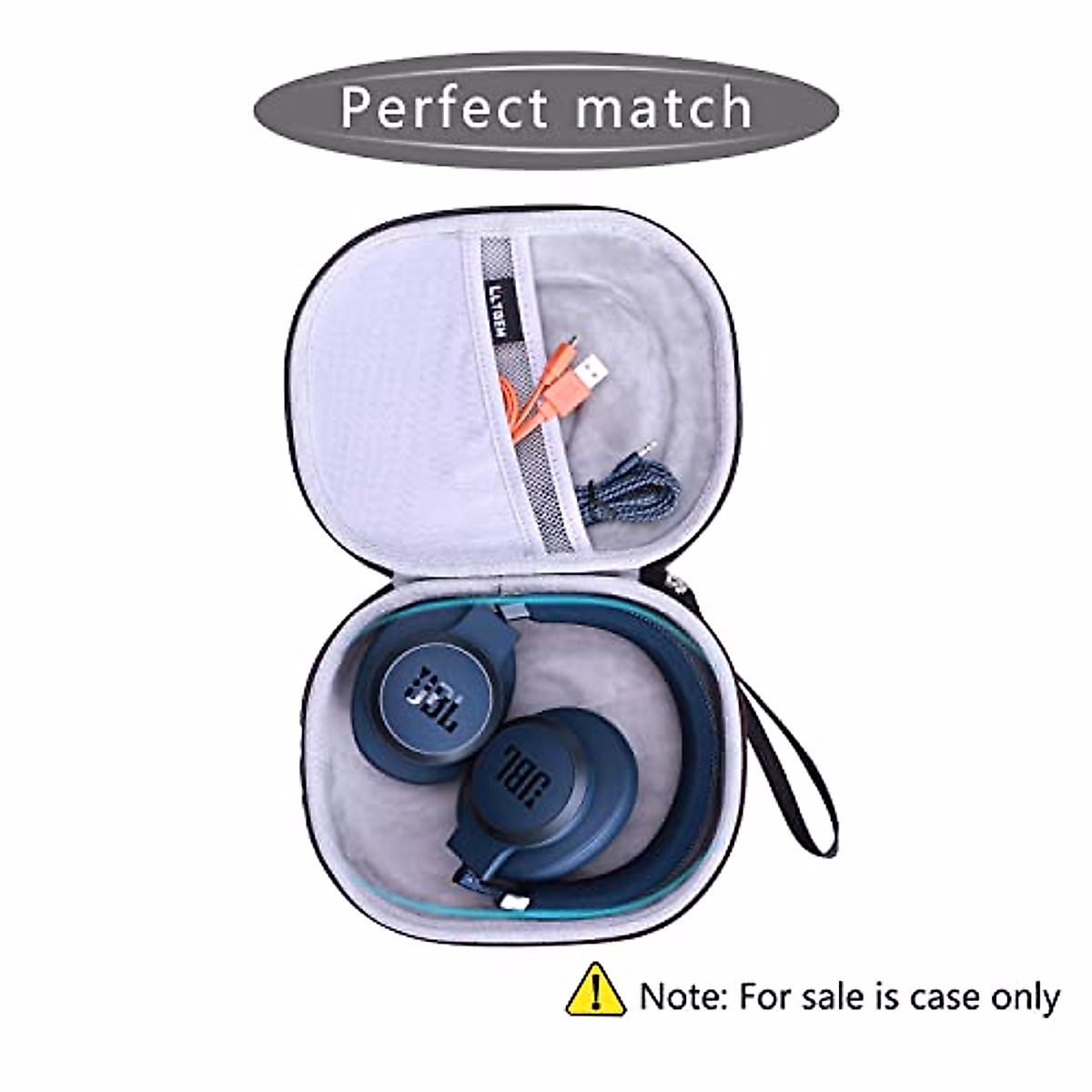 LTGEM EVA Hard Case for JBL Live 650BTNC/400BT/500BT/460NC and JBL Tune 520BT/720BT/510BT/660NC/700BT/710BT/760NC/750BTNC/ 660 BTNC/560BT/500BT/E45BT/JBL Tour ONE Bluetooth Wireless Headphone