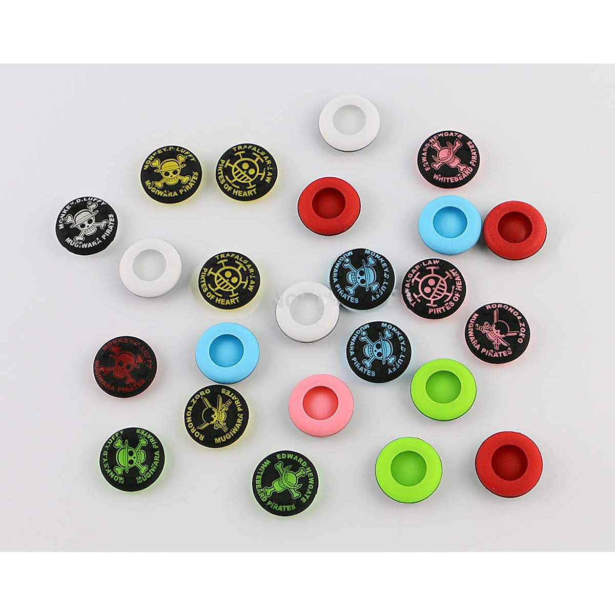 4 in 1 Analog Stick Joystick Rubber Silicone Cap Thumbstick Thumb Grip Cover Case Skin Joystick Grips for PS4 PS3 Xbox One Xbox 360 Controller (2# Green)