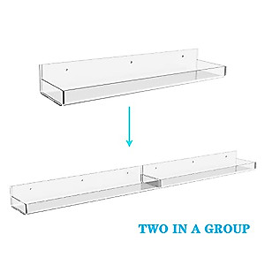 BATHHOLD Acrylic Stove Top Shelf for Kitchen Adhesive with Additional Removable Middle Divider,Non Magnetic Fit 30"
