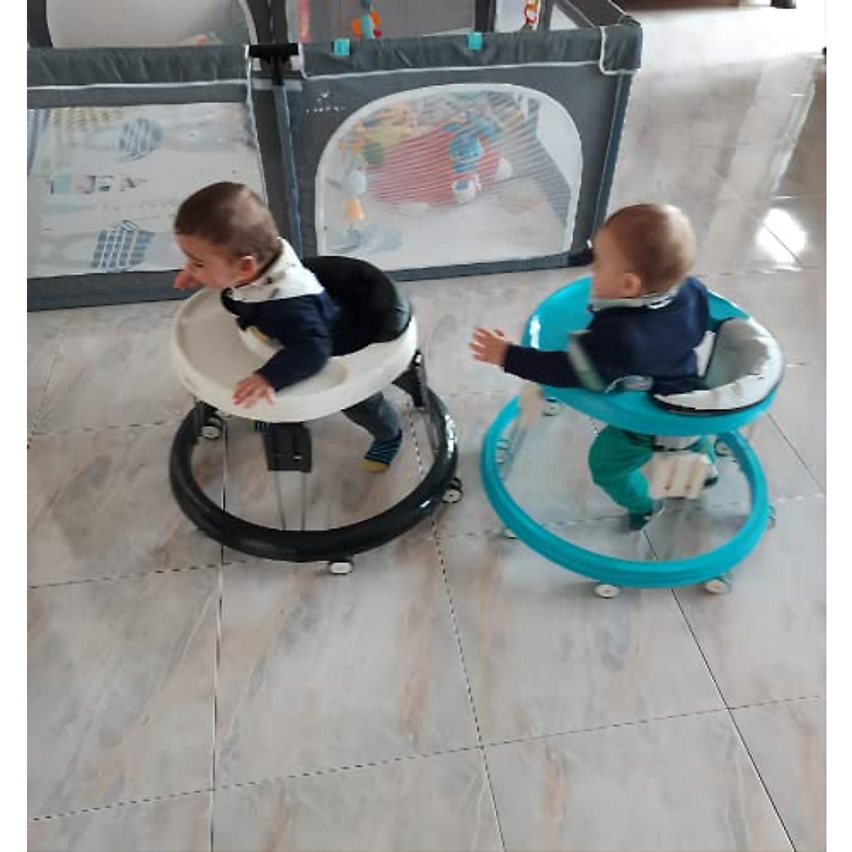 DaGiBayCn Foldable Baby Walker with Safety Slider, The Oldschool Round Shape Baby Walker, Suitable for All terrains, Babies
