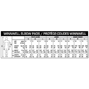 Winnwell Classic Hockey Elbow Pads- Protective Hockey Gear for Youth, Junior, Senior Players - Equipment for Roller, Street & Ice Hockey (Medium, Senior (Hard))