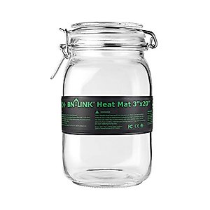 BN-LINK Durable Seedling Heat Mat Warm Hydroponic Heating Pad Waterproof 3" x 20" for Seed Starting Greenhouse and Germination