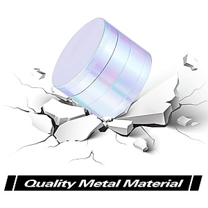 HeezeeBeezee Spice Grinder 2 inches (White Rainbow)