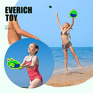 EVERICH TOY Beach Toys Outdoor Games for Kids Ages 3-10-Yard Lawn Games Ball Catch Games Paddle Toss-Upgraded Version Outside Games for Kids/Family Boys and Girls Gifts