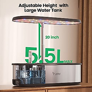LetPot LPH-SE Hydroponics Growing System, 12 Pods Smart Herb Garden Kit Indoor, Indoor Garden, APP & WiFi Controlled, with 24W Growing LED, 5.5L Water Tank, Pump System, Automatic Timer
