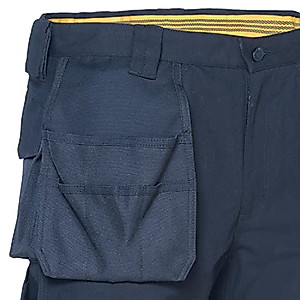 Caterpillar Men's Trademark Work Pants Built from Tough Canvas Fabric with Cargo Space, Classic Fit, Navy, 30W x 30L
