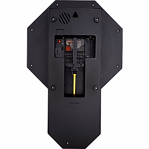 JUSTIME Traditional Schoolhouse Pendulum Wall Clock Chimes Hourly with Westminster Melody Made in Taiwan, 4AA Batteries Included (PP0258-RRM Red Mahogany)