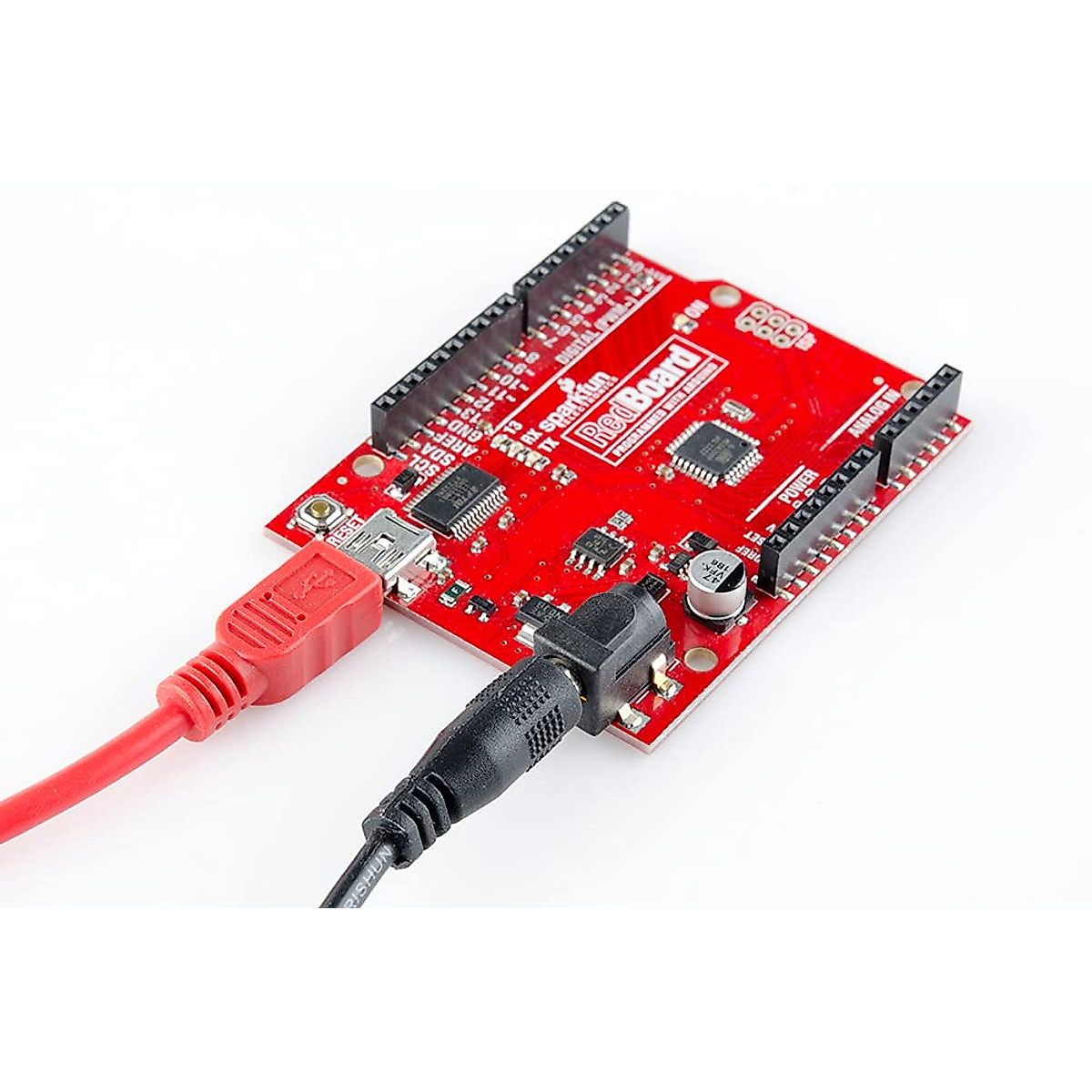 SparkFun RedBoard - Compatible with Arduino Breadboard-able Development Board w/ R3 Footprint Microcontroller Serves as Physical Computing Learning Platform Connect to Computer with USB Mini-B
