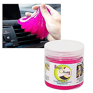 VAGURFO Car Cleaning Gel,Car Crevice Cleaner,Cleaning Kit Universal Detailing Automotive Dust,Safe and Eco-Friendly Cleaning Gel Interior Cleaner for Car Dust Detail Removal Keyboard Cleaner (Pink)