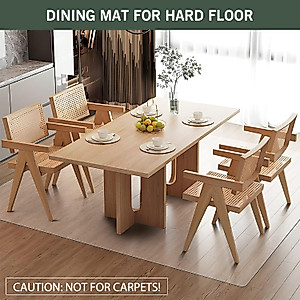 tixpol Area Rug for Living Room, 6'x9' Clear Area Rug for Dining Room, Protector Floor Mat for Home Office Laundry Dining Area, Non-Slip Waterproof Vinyl Area Rug for Kids Pet (Clear)