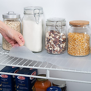 Con-Tact Brand Duraliner Premium Plus Heavy Duty Non-Adhesive Shelf and Drawer Liner, 12" x 20', Clear Nova Dots (12" x 20')