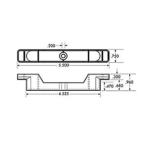 False Front Cabinet Clips 4-1/2" - Fake Drawer Clips/False Drawer Front Clips - 2 Sets 4 Clips