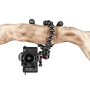 JOBY GorillaPod 3K Pro Kit, Includes Stand & BallHead with QR Plate, 6.Lb Load Capacity, Black/Charcoal/Red