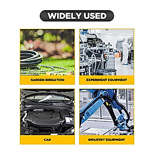 AOCISKA 10 Ft Silicone Vacuum Tubing,Universal High Performance Automotive Silicone Vacuum Tubing Hose line,1/4" Inner Diameter Hose,automotive Replacement Vacuum Hose Line(Black)