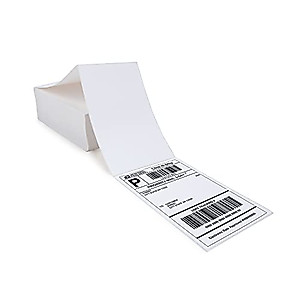 L LIKED 4x6 Direct Thermal Labels, 500pcs Perforated Fanfold, Compatible Zebra & Rollo Printers
